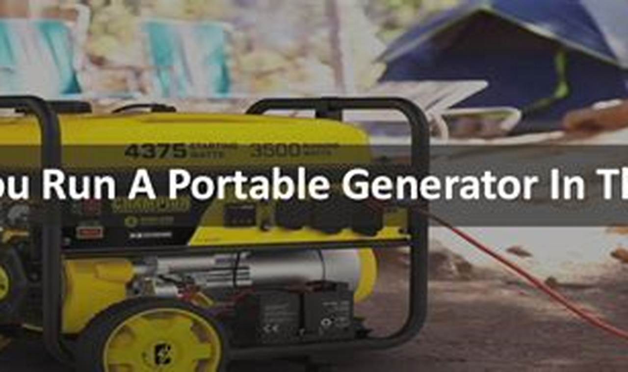 Safe Portable Generator Use in Rain: A Guide