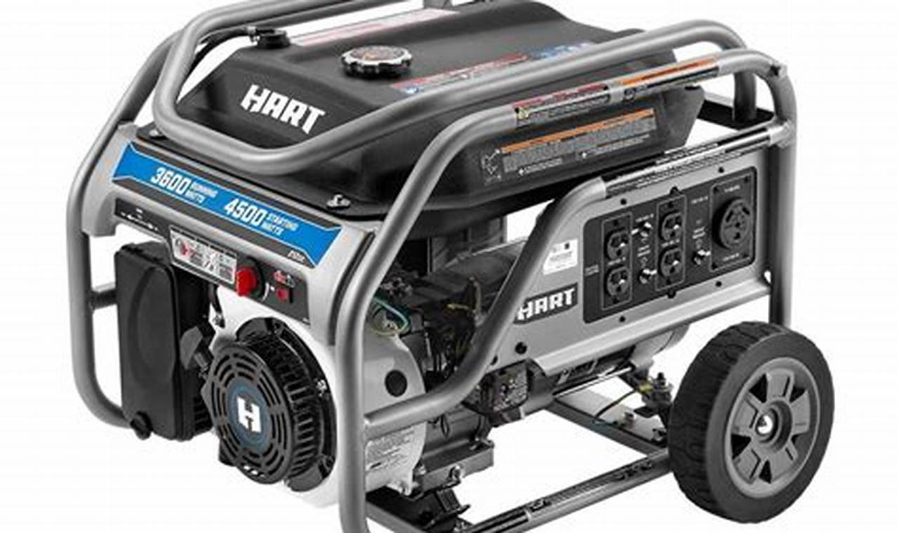 Reliable Hart 3600W Portable Gas Generator: UL Certified