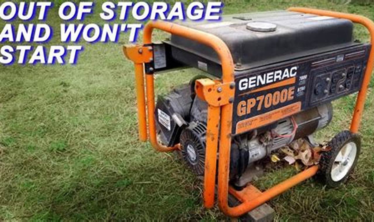 Fix: Generac Portable Generator Won't Start Guide