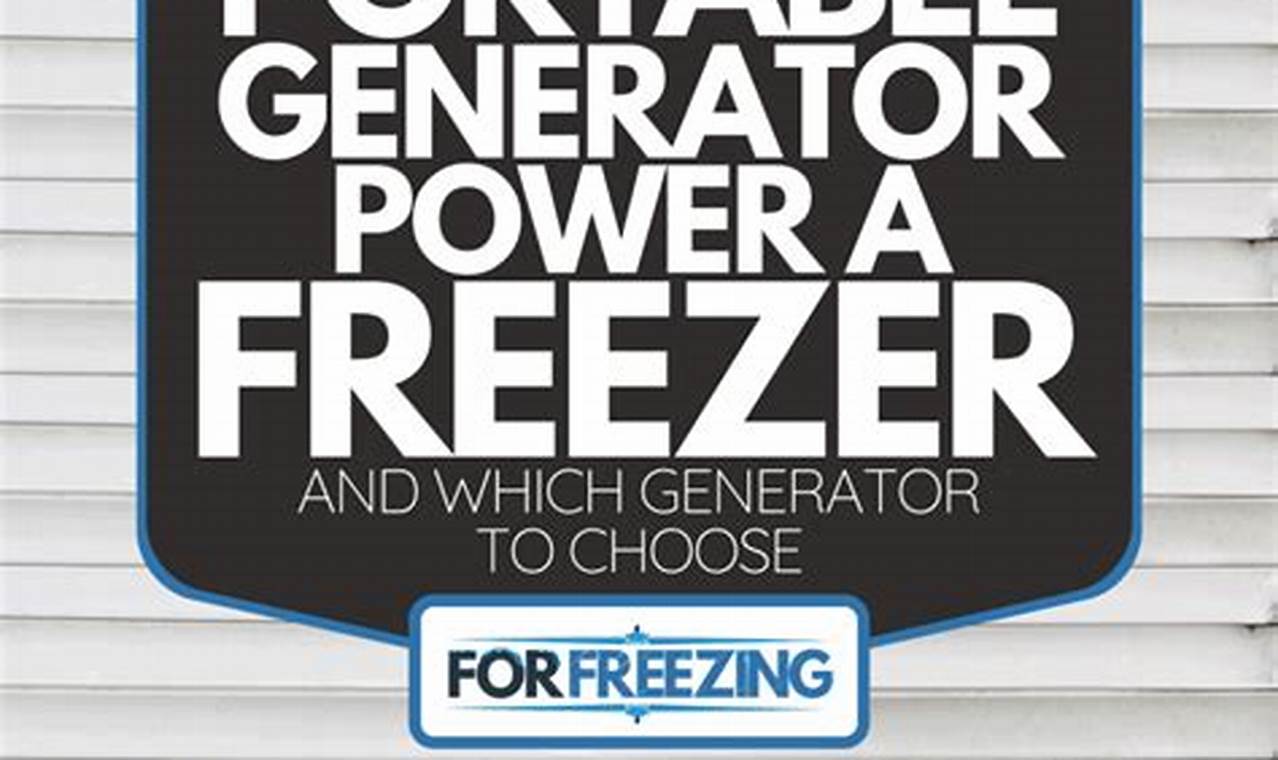 Best Portable Generators to Run a Freezer During Outages