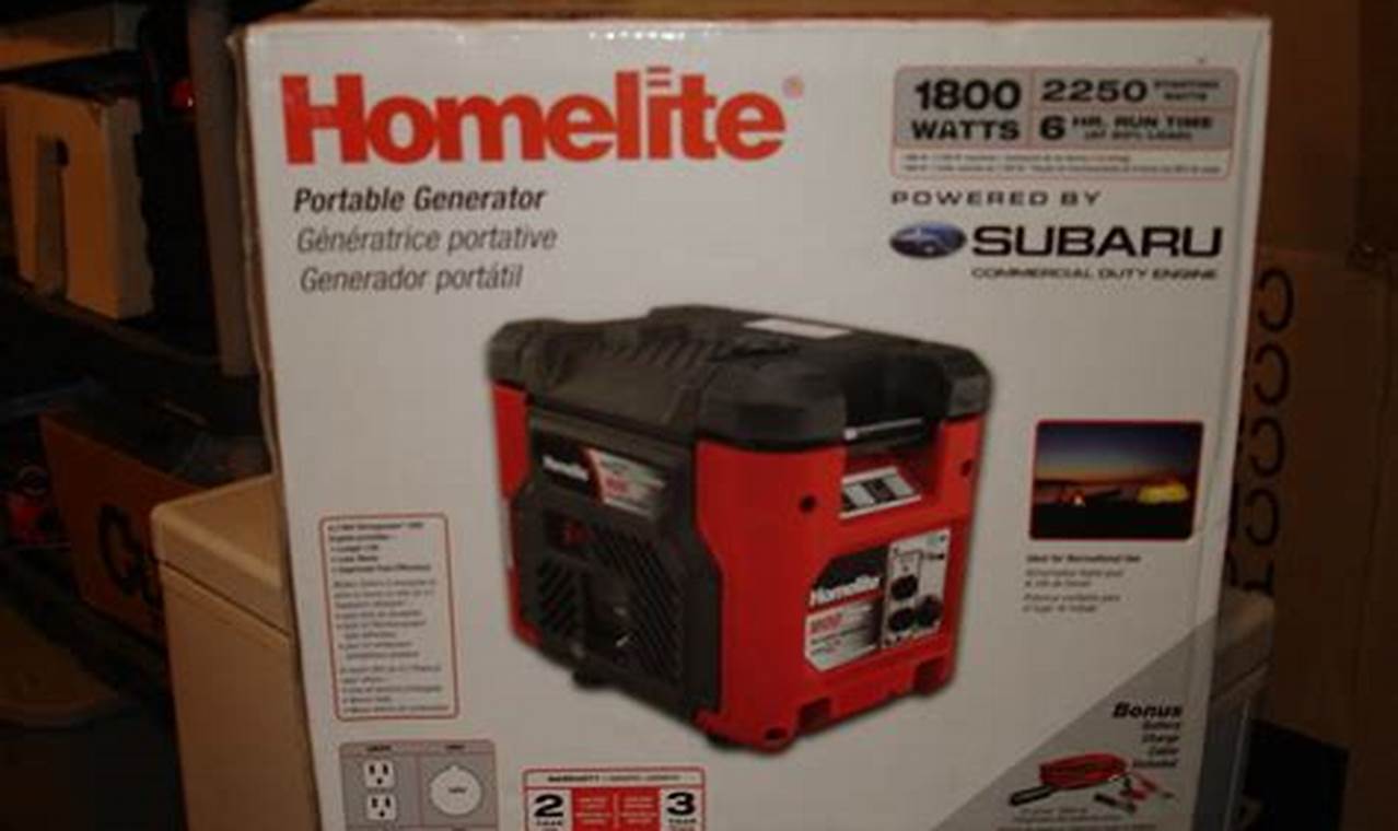 Best Homelite 1800 Portable Generator: Review & Guide