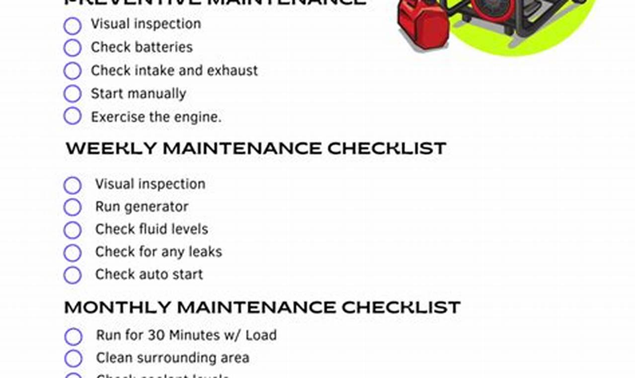 Portable Generator Checklist
