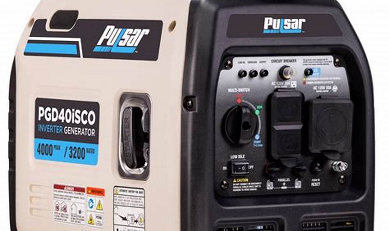 Quiet Pulsar 4000W Inverter Generator: Portable Power
