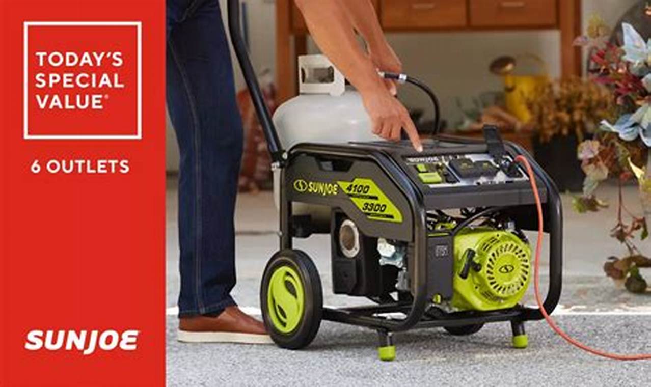 Powerful Sun Joe 4100W Propane Generator: Easy Push Start