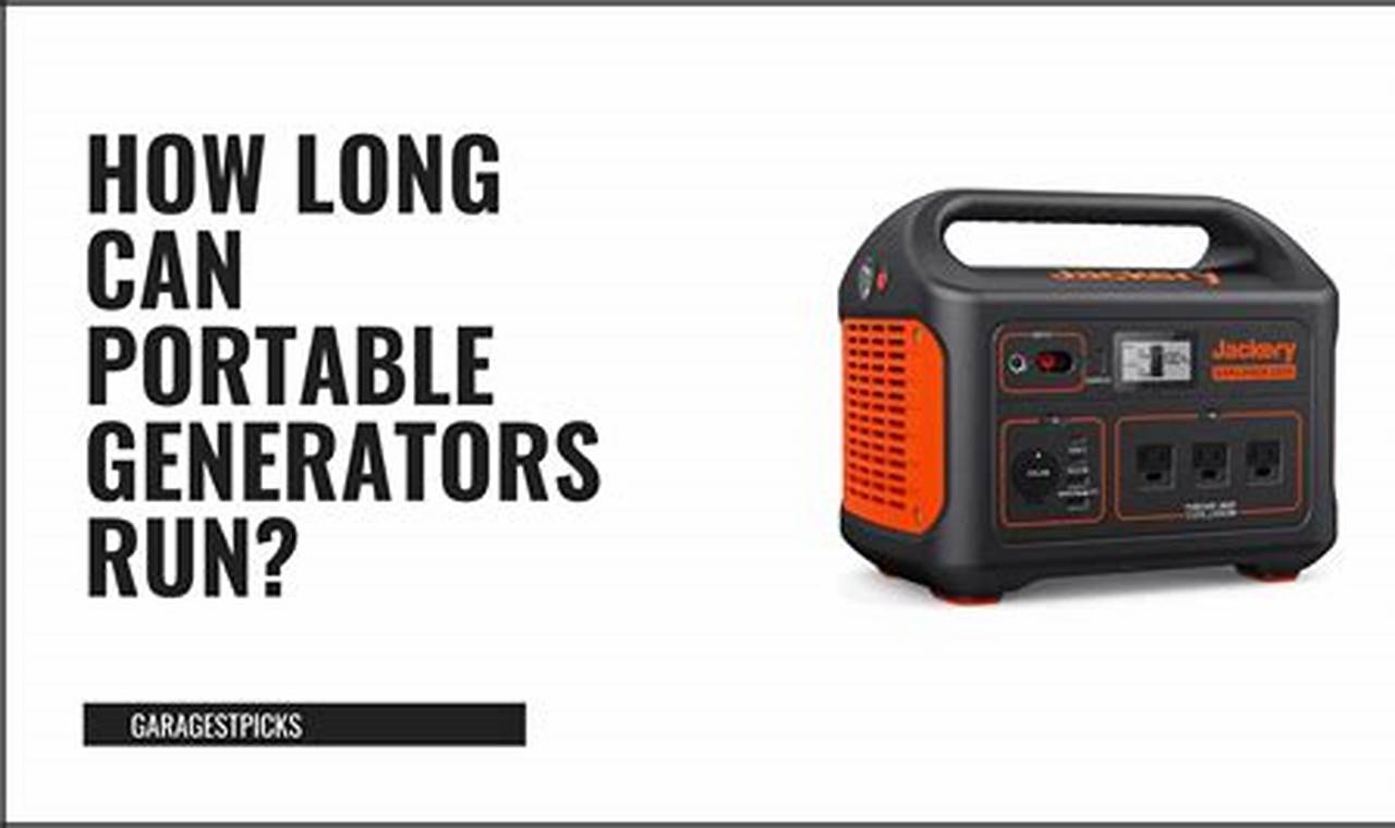 Portable Generator Run Time