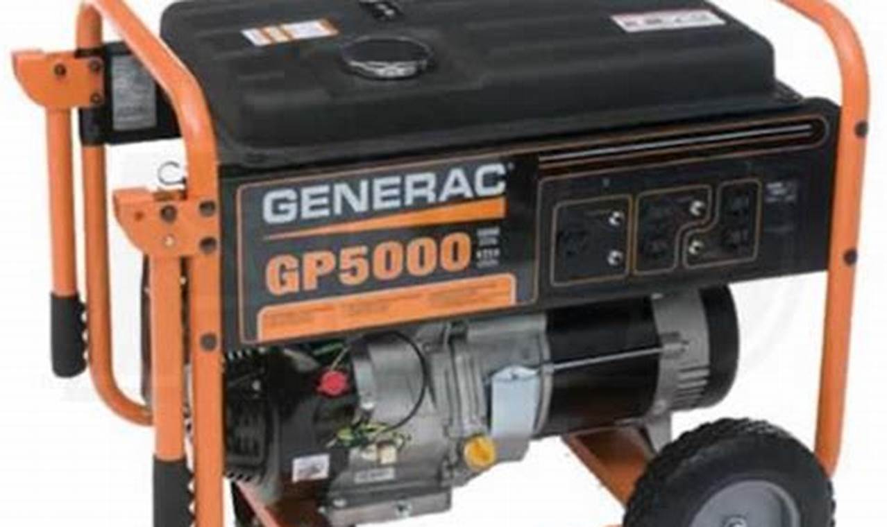 Reliable Generac SVP 5000 Portable Generator Power