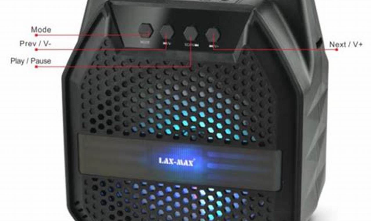 Lax Max New Gen. Portable Speaker Manual & Guide