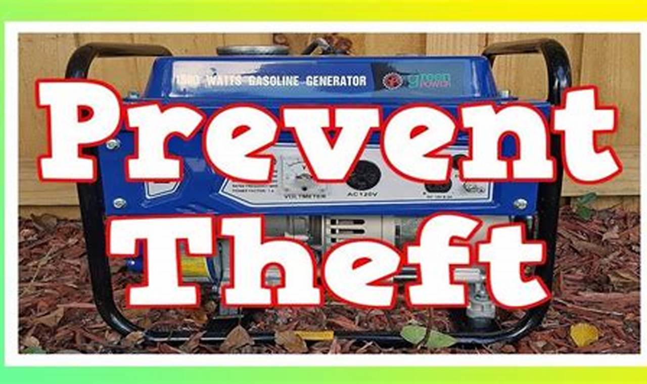 Stop Portable Generator Theft: Tips & Tricks