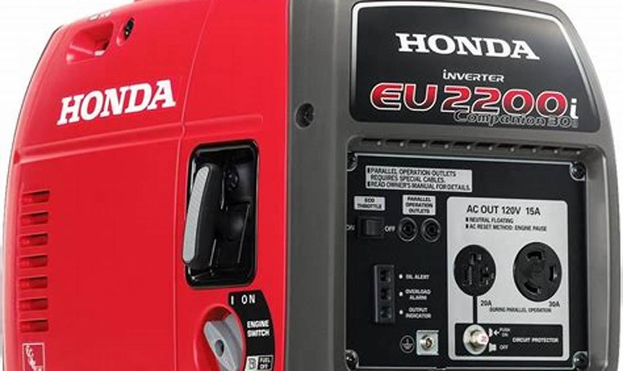 Honda Eu2200i 2200w 120-volt Portable Inverter Generator